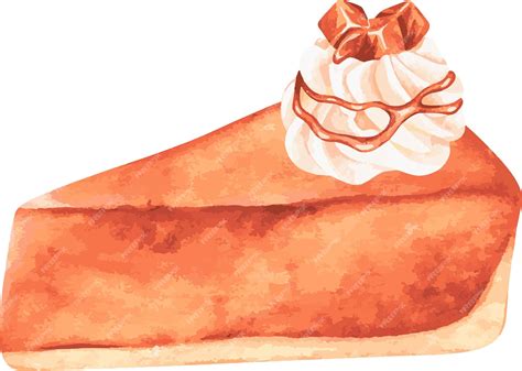 Premium Vector A Piece Of Pumpkin Pie Vector