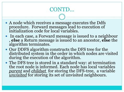 Distributed Depth First Search Pptx Databases Computer Software And Applications