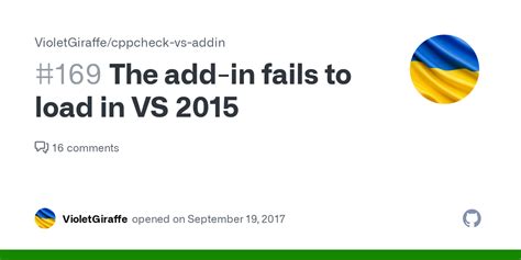 The Add In Fails To Load In VS Issue VioletGiraffe Cppcheck Vs Addin GitHub