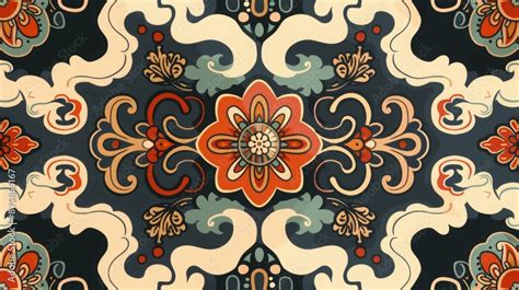 Southeast Asian Pattern Illustration Retro Southeast Asian Pattern