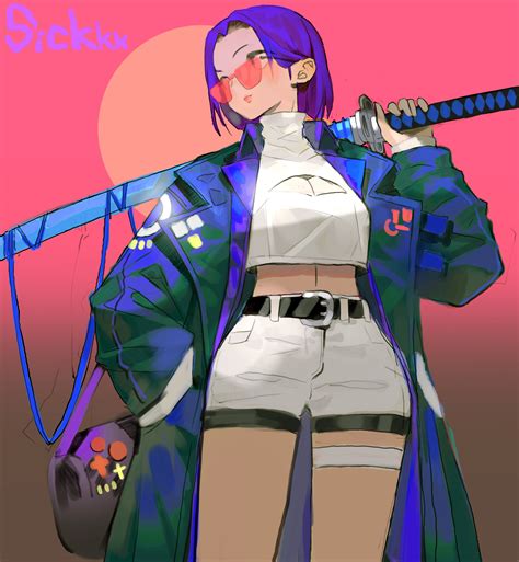 Safebooru 1girl Absurdres Arowana2111 Belt Breasts Coat Crop Top