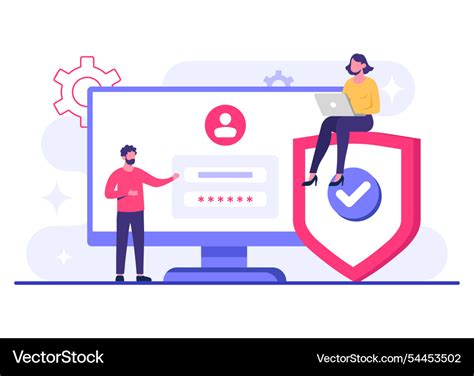 Password Secure Access Data Protection Cyber Vector Image