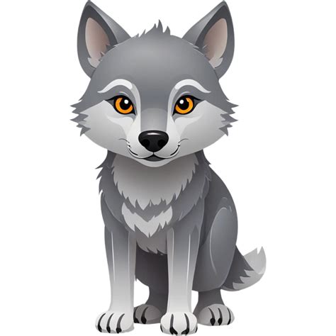 A Grey Cute Wolf Icon 46325156 Png