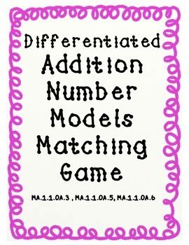 Differentiated Addition Number Models Matching Game By From First Fourth