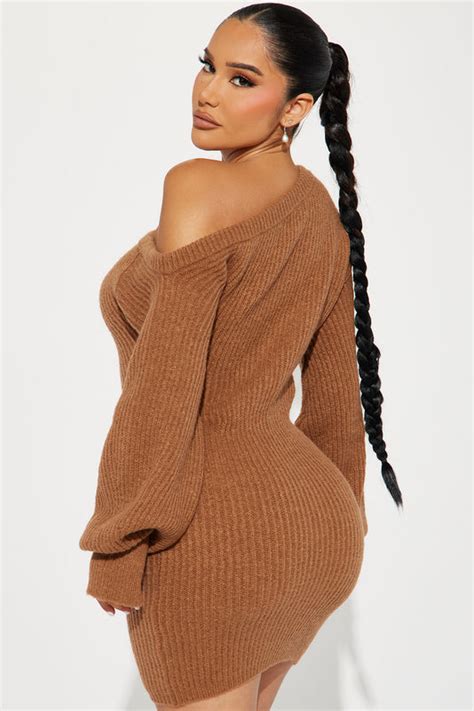 Sophie Sweater Mini Dress Mocha Fashion Nova