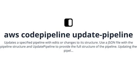 Aws Codepipeline Update Pipeline Fig