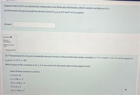 Solved Suppose That X And Y Are Statistically Independent
