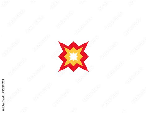 Collision Vector Flat Icon Isolated Explosion Boom Emoji Illustration