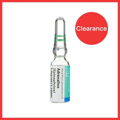 Product Adrenaline 1 1000 1mg 1ml Amp X1