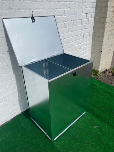 Medium Feed Bin With Two Compartments Asa Metal Products