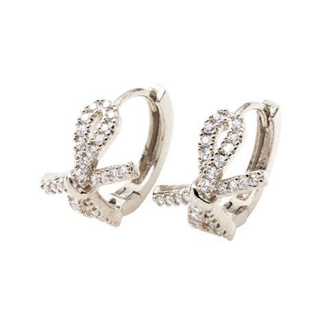 クリームドット Cream Dot 大人可愛いリボンモチーフのミニマムビジューピアス （シルバー） ファッション通販 Fashion Walker