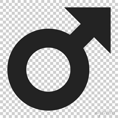 Ícone De Vetor De Símbolo Sexual Masculino Em Estilo Simples