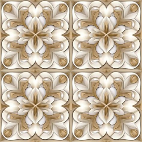 Premium Ai Image A Close Up Of A Flower On A Tile With A Brown Background Generative Ai