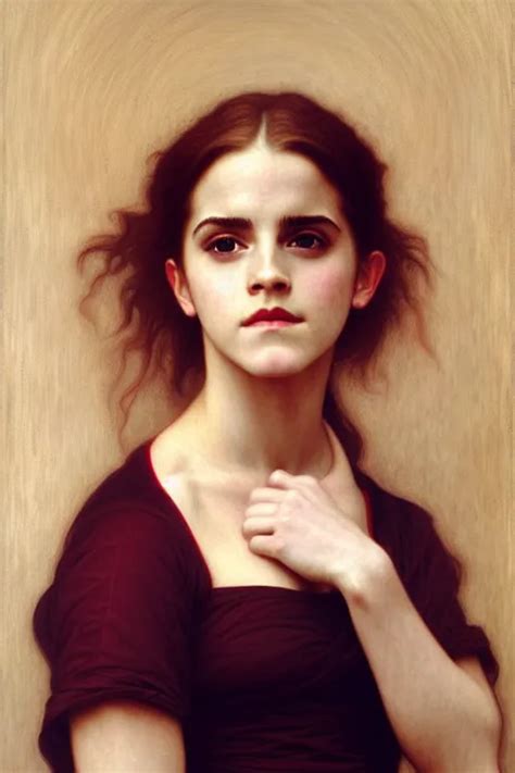 Emma Watson Painting By Rossetti Bouguereau Detailed Stable