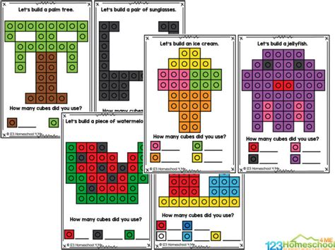 Unifix Cubes Template