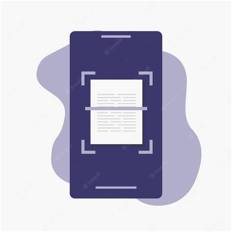 Premium Vector Scanning Text Document Using Mobile Cell Phone
