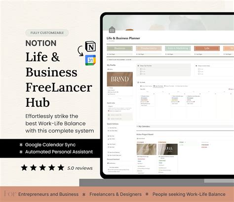 Notion Business And Life Planner Notion Freelance Template Notion