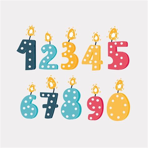 Premium Vector Set Of Candles For Birthday Party