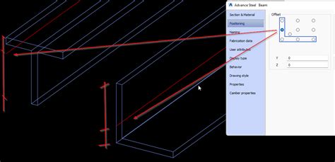System Axis Not Placed In The Middle Of The Flange For Nonsymmetrical Sections In Advance Steel