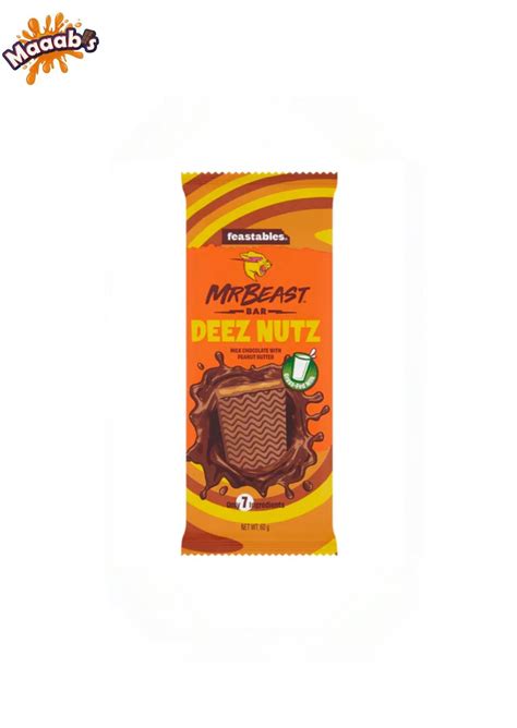 Mrbeast Deez Nutz Chocolate Bar 60g 21oz Maaabs