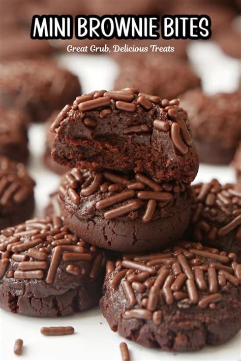 Mini Brownie Bites Great Grub Delicious Treats