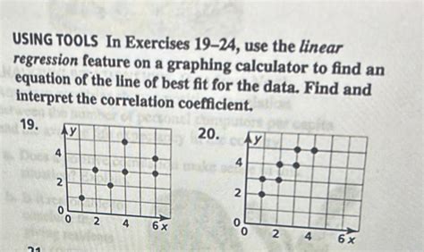 Using Tools In Exercises 19 24 Use The Linear Regression Feature On A