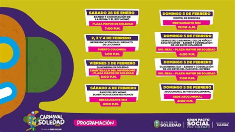 Programación Oficial del Carnaval de Soledad 2023