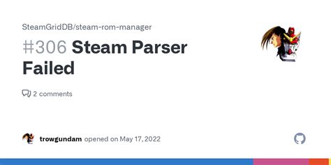 Steam Parser Failed Issue SteamGridDB Steam Rom Manager GitHub