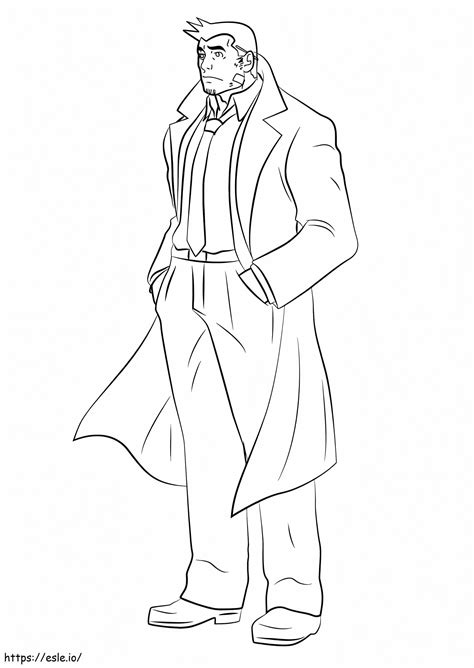 Dick Gumshoe Dari Pengacara Ace Gambar Mewarnai