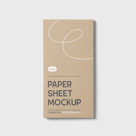 Free Paper Sheet Mockup Mockupbee