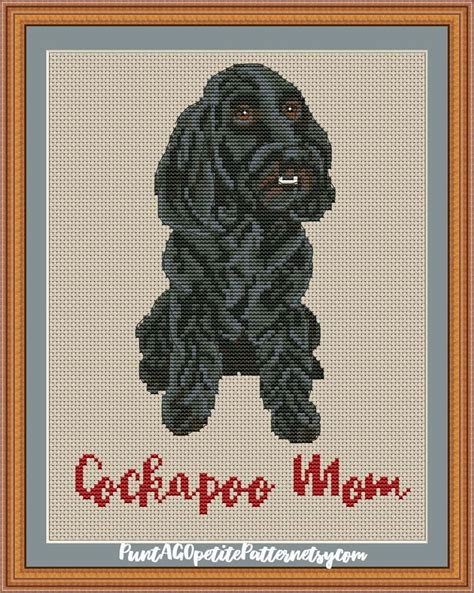 Cockapoo Mom Cross Stitch Pdf Pattern Etsy Cross Stitch Cockapoo