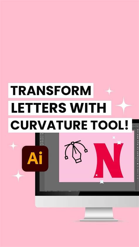Transform Your Letters With The Curvature Tool In Adobe Illustrator 👏🏼 Graphic Design