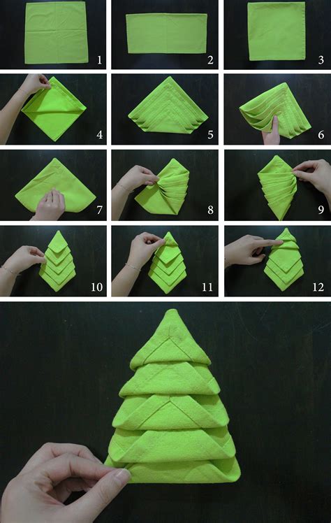 Christmas Tree Napkin Fold 3 Ways Artofit