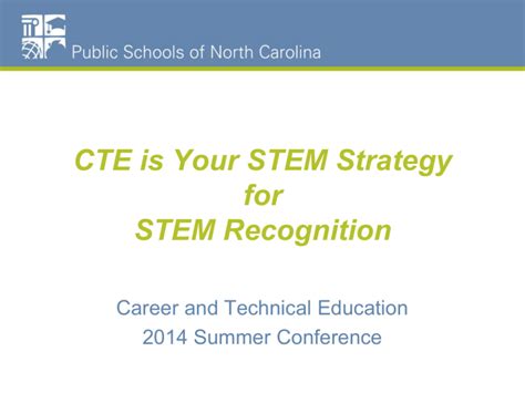 Cte Is Your Stem Strategy For Stem Recognition