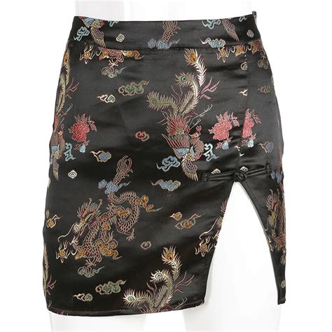 Rapcopter женские юбки в китайском стиле мини юбка с принтом в стиле ампир сексуальные женские