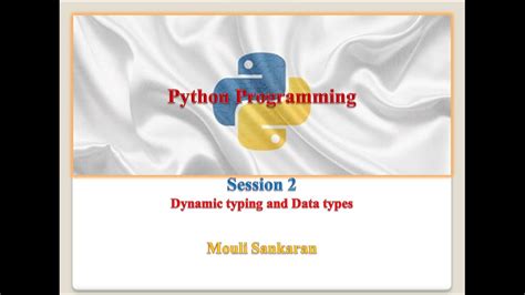Session Dynamic Typing And Data Types In Python YouTube