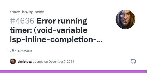 Error Running Timer Void Variable Lsp Inline Completion Enable · Issue 4636 · Emacs Lsplsp