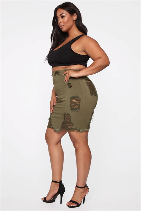 Major Moves Denim Skirt Olive Fashion Nova