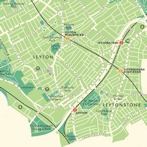 Waltham Forest London Borough Retro Map Giclee Print Etsy