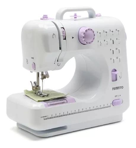 Mini Máquina De Coser Recta Femmto Hlt12 Portable Blanca