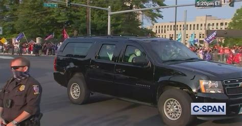 President Trump Motorcade Outside Walter Reed C