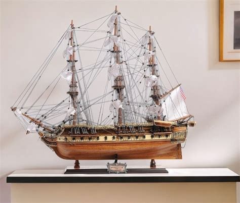 Uss Constitution Model Boat Display Case Solid Wood Replica 35 Inch Foter