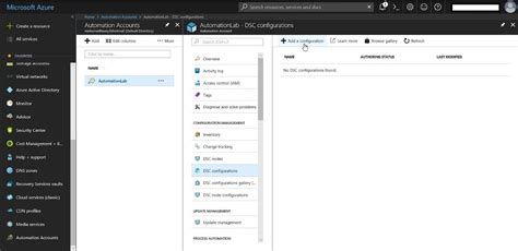 Create And Compile A DSC Based Configuration By Using Azure Automation