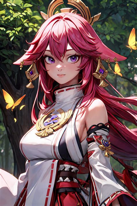 Yae Miko D By Pekotu On Deviantart