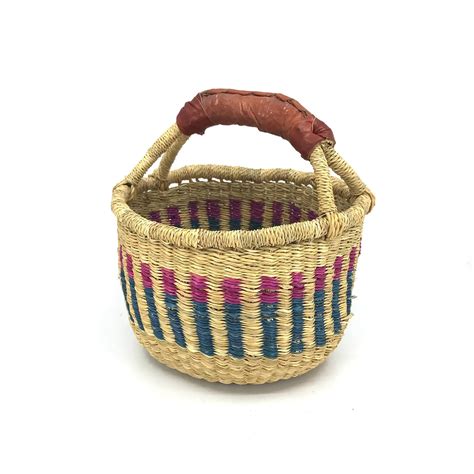 Handmade Round Bags African Seagrass Bolga Baskets