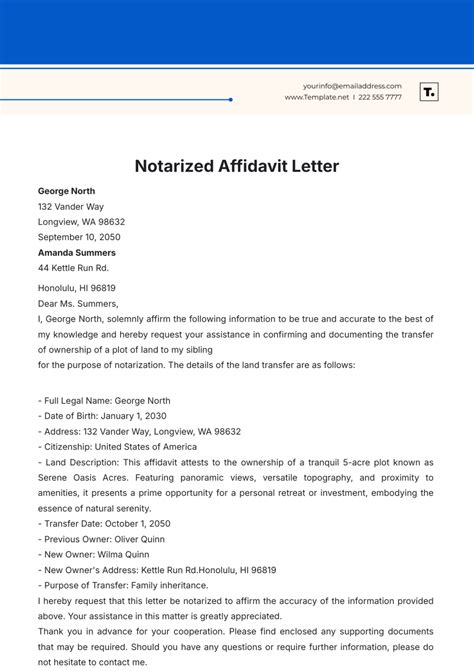 Affidavit Form Template Free Word Templates