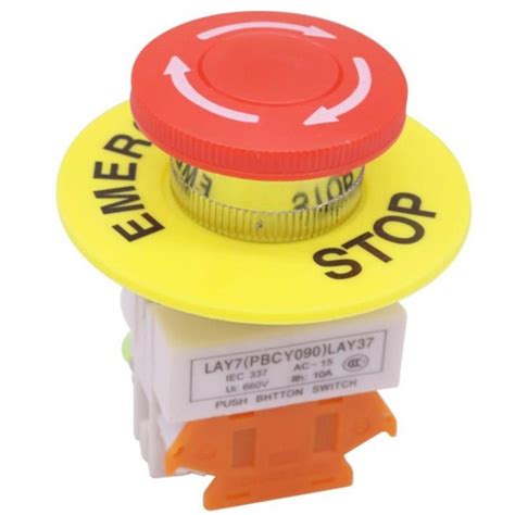 Emergency Stop Push Button Switch Ac 660v 10a Switch Lift Latching Self Lock