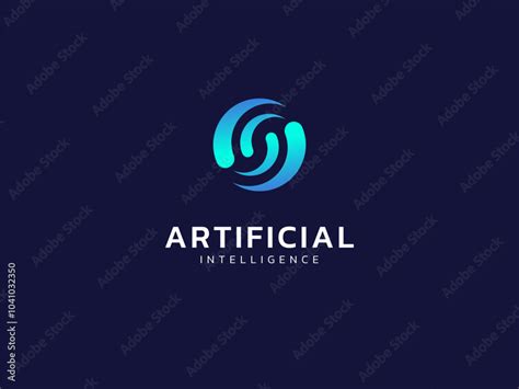 artificial intelligence with curved circle shapes technology analysis