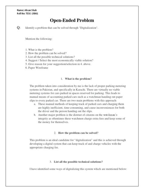 Ace Assignment Pdf Parking Lot