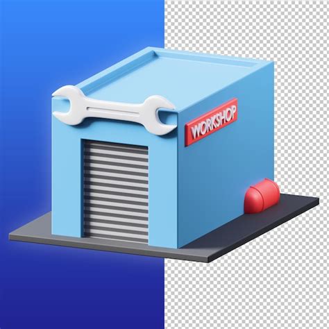 Premium Psd Workshop 3d Illustration